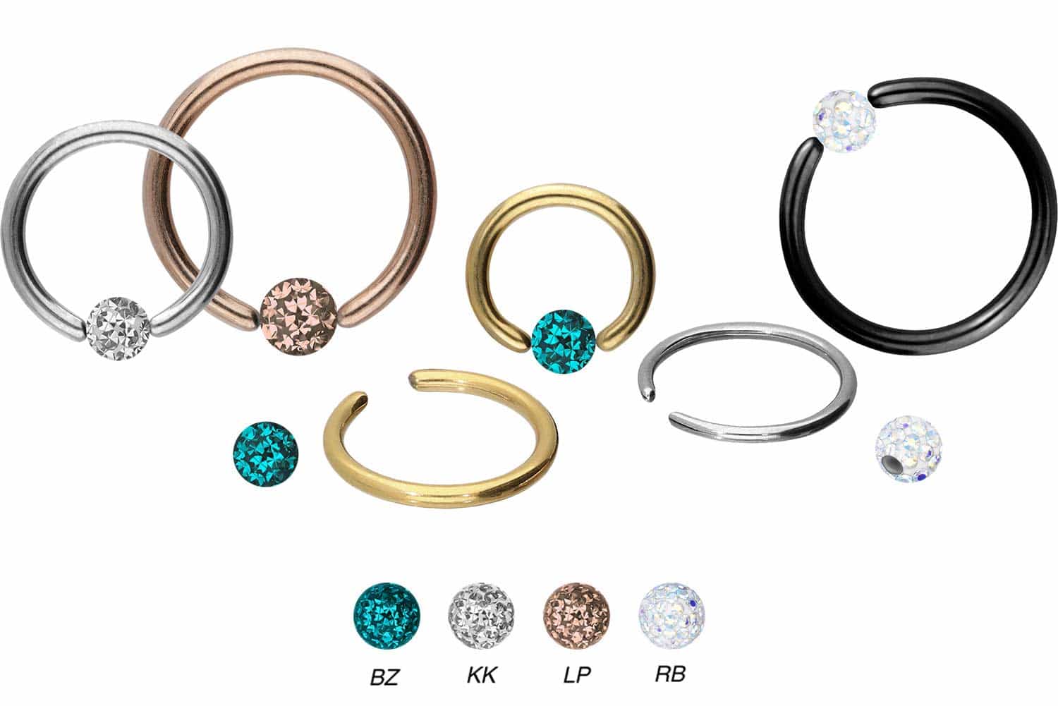 Surgical steel ball closure ring EPOXY BALL | PIERCINGLINE